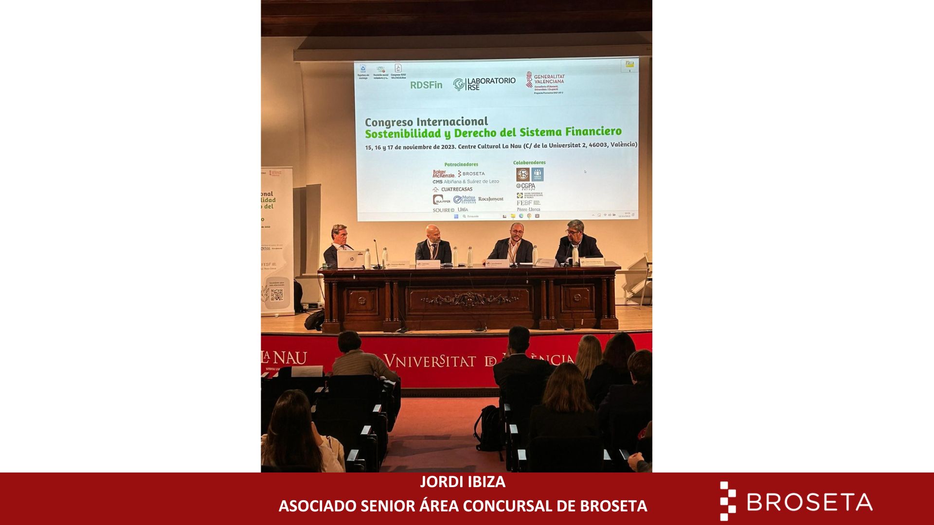 BROSETA, con la sostenibilidad del derecho del sistema financiero - Broseta